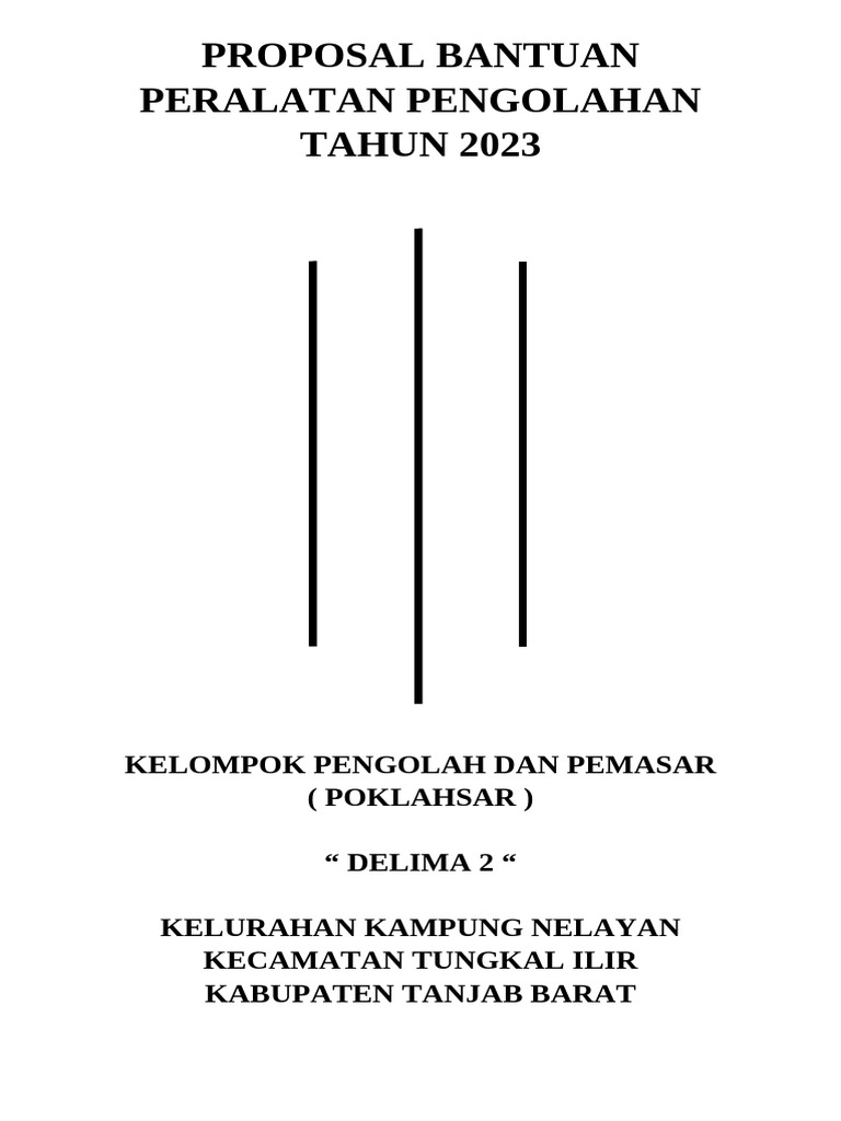 Proposal Poklahsar Delima 2 | PDF