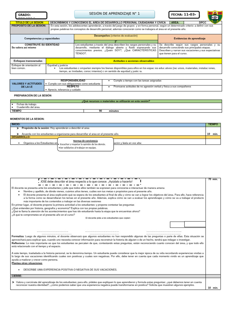 Ses #1 DPCC 3° | PDF