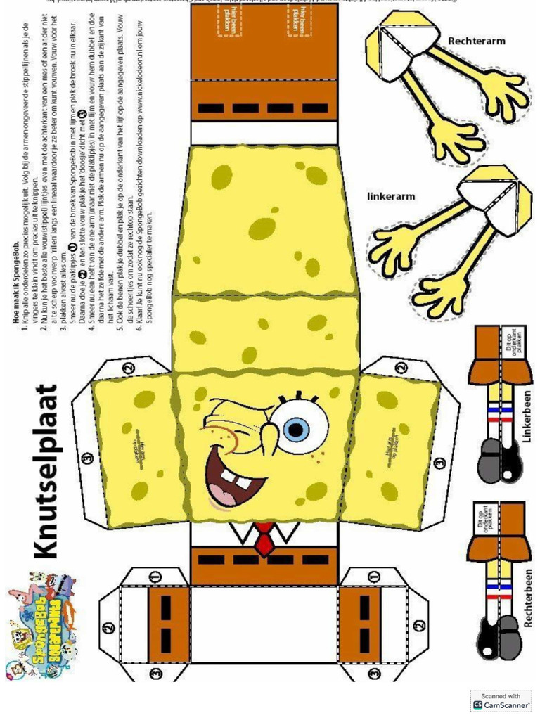 Origami 3d Bob Esponja | PDF