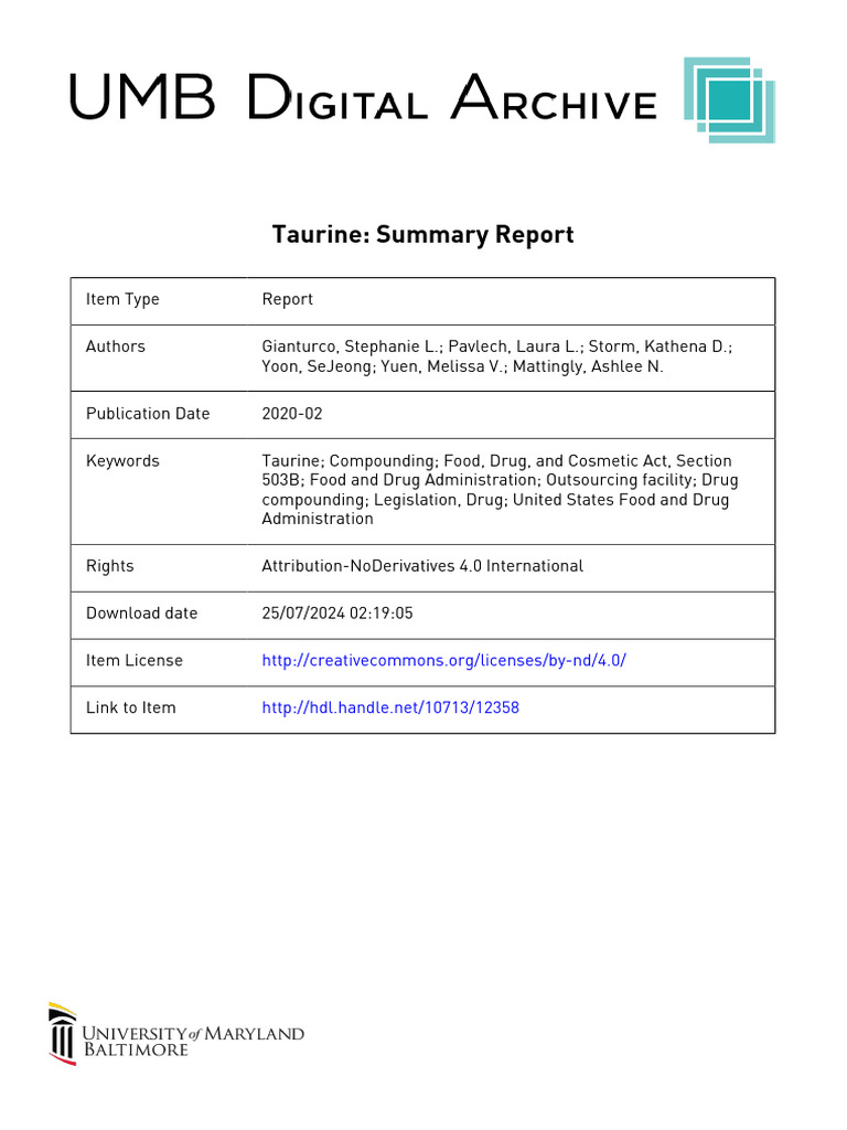 Taurine Final 2020 02 | PDF
