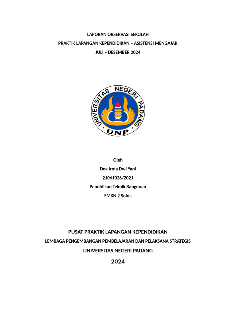Revisi Laporan Observasi Dea Irma Dwi Yani | PDF
