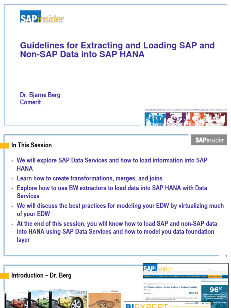 Extracting And Loading Data Into Sap Hana Pdf