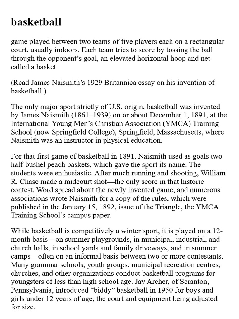 Basketball | PDF