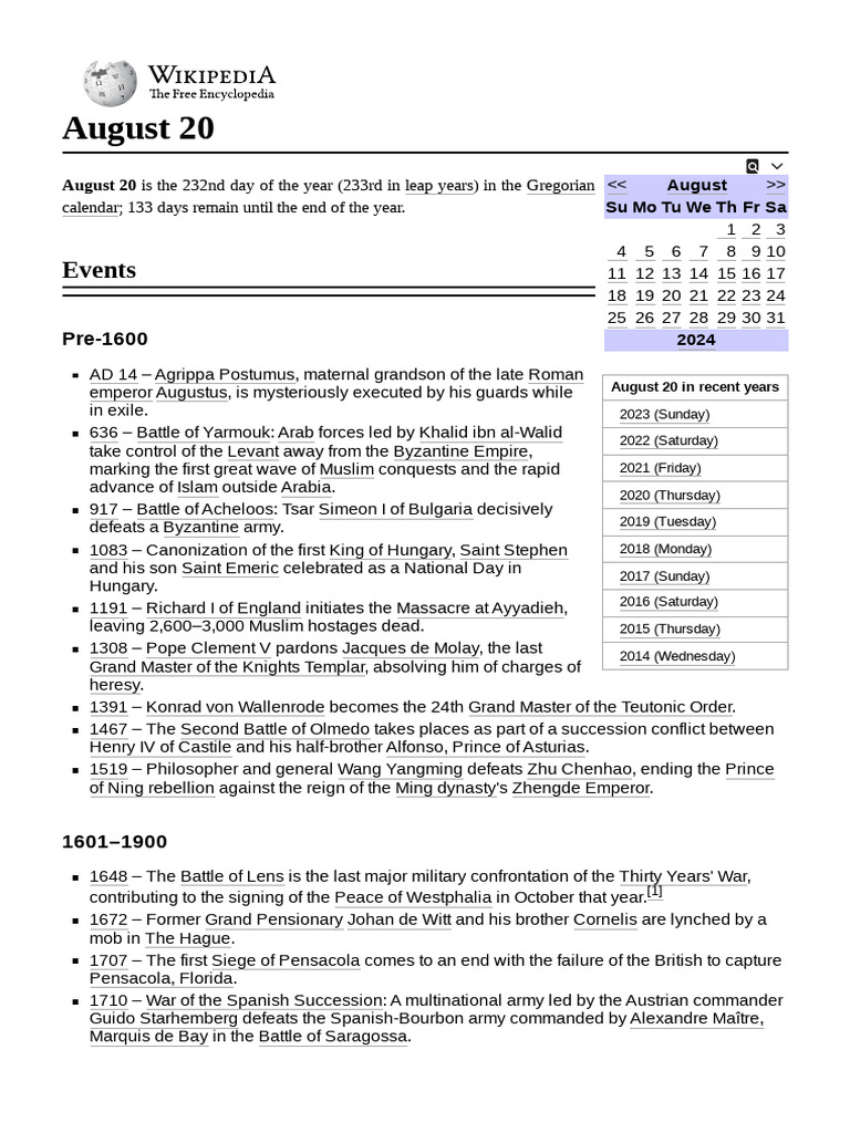 August 20 | PDF