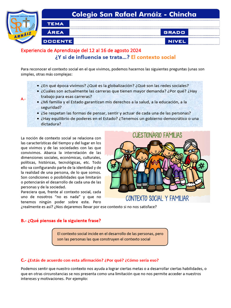 16-Sra - El Contexto Social-Cuarto 2024 | PDF