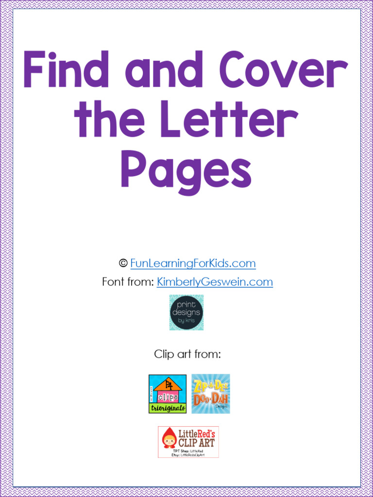 Alphabet Find and Cover The Letter Worksheets | PDF
