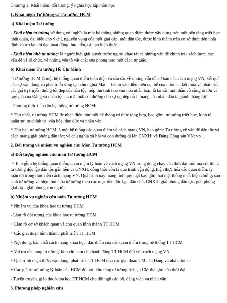 Chương 1 TTHCM | PDF