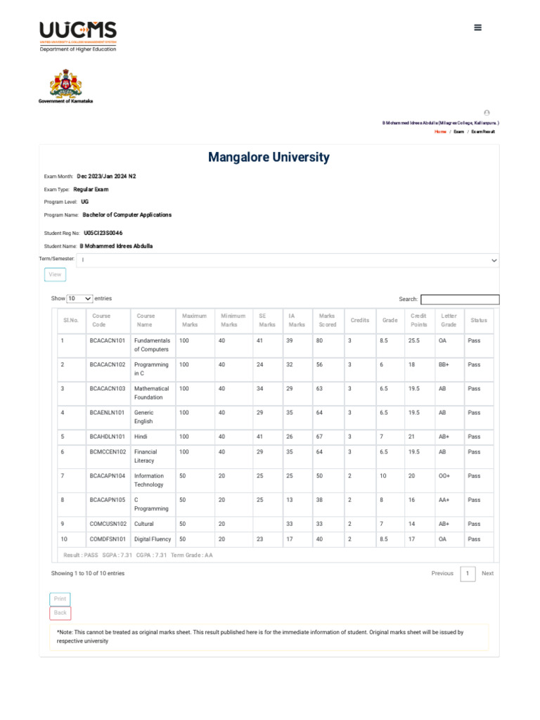 UUCMS - Unified University College Management System | PDF