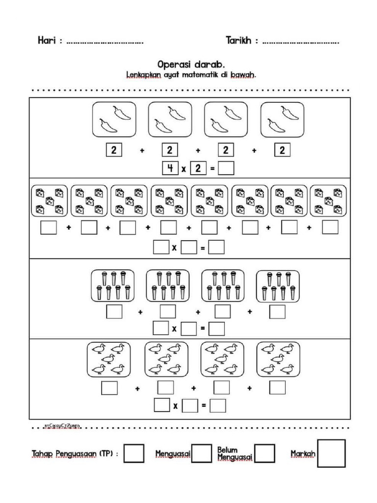Lembaran Kerja Operasi Darab | PDF
