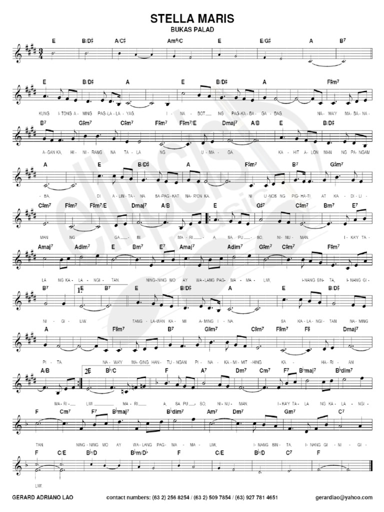 Stella Maris Chords and Melody | PDF