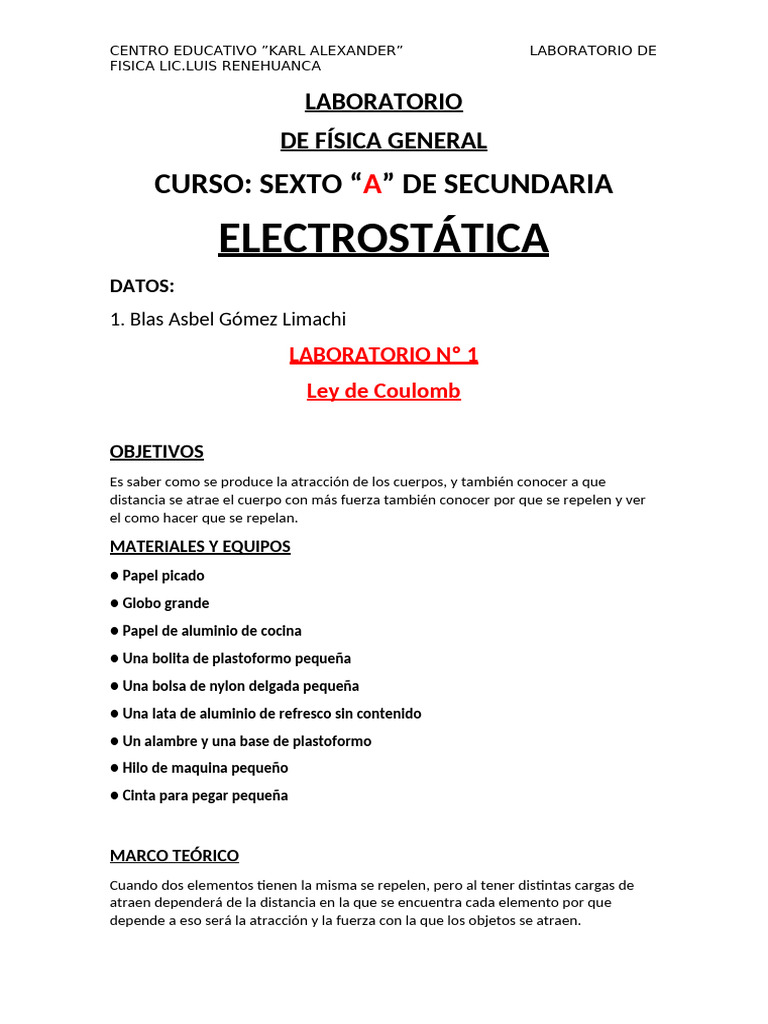LABORATORIO1 | PDF