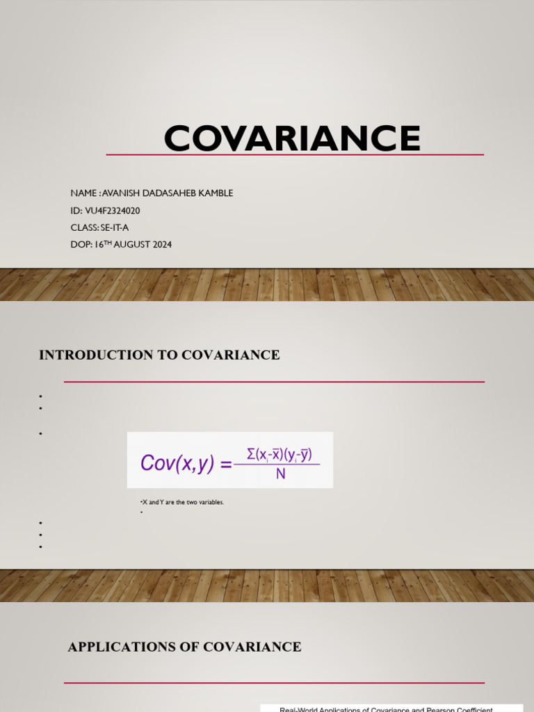 Covariance Project | PDF