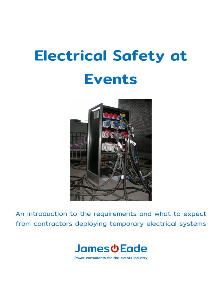 A Laymans Guide To Electrical Safety At Events Pdf 