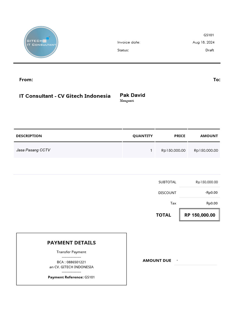 invoice-PAK DAVID | PDF