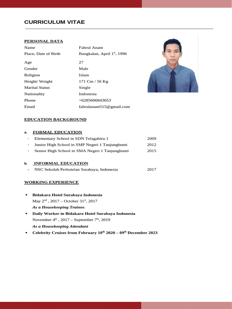 CV-FAHRUL ANAM-new | PDF