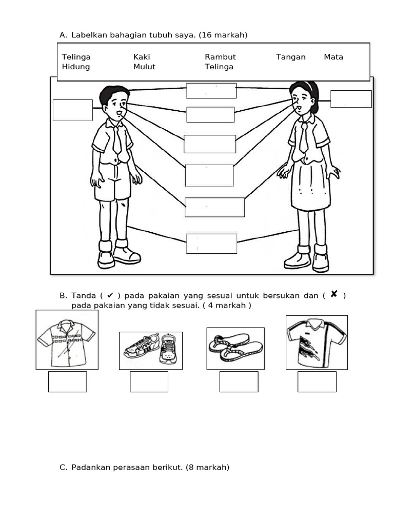 Soalan PJPK Tahun 1 Pertengahan Tahun | PDF