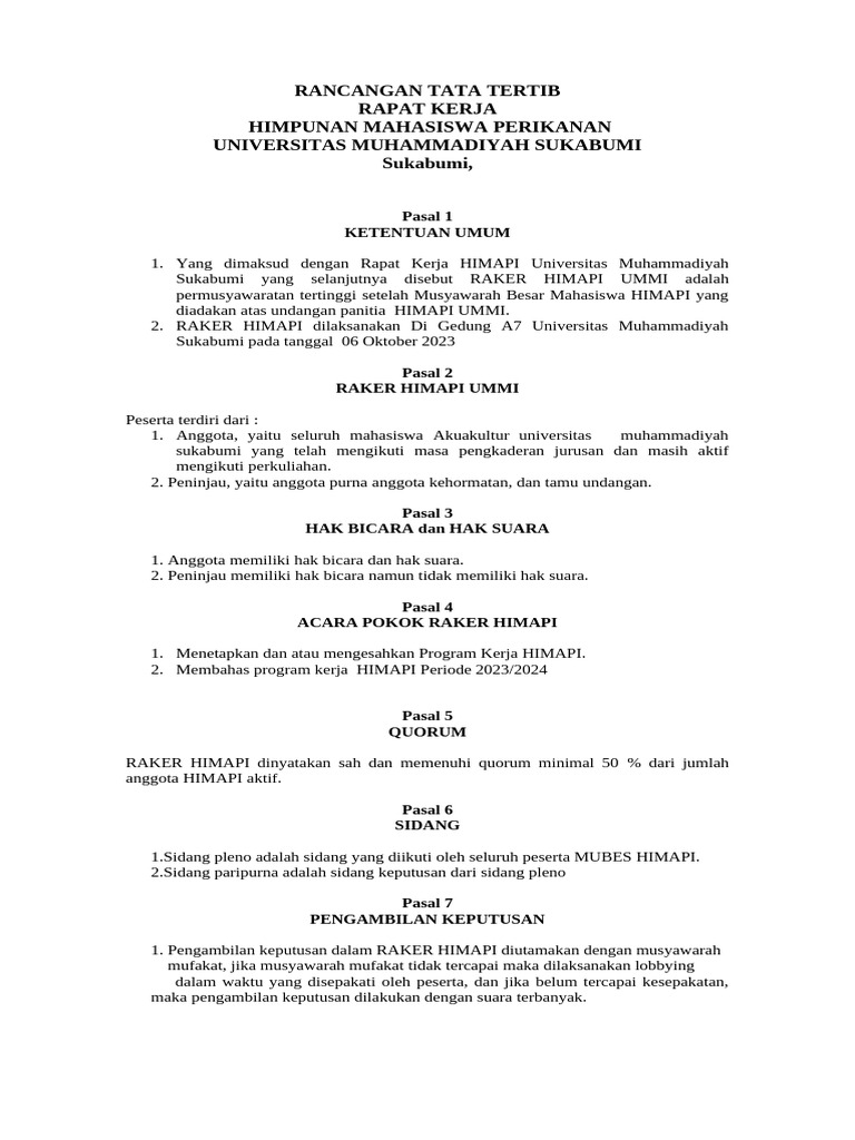 Tatib Raker 2023 | PDF