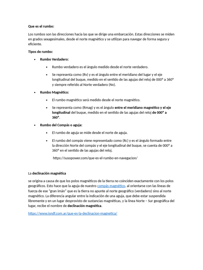 Que Es El Rumbo | PDF