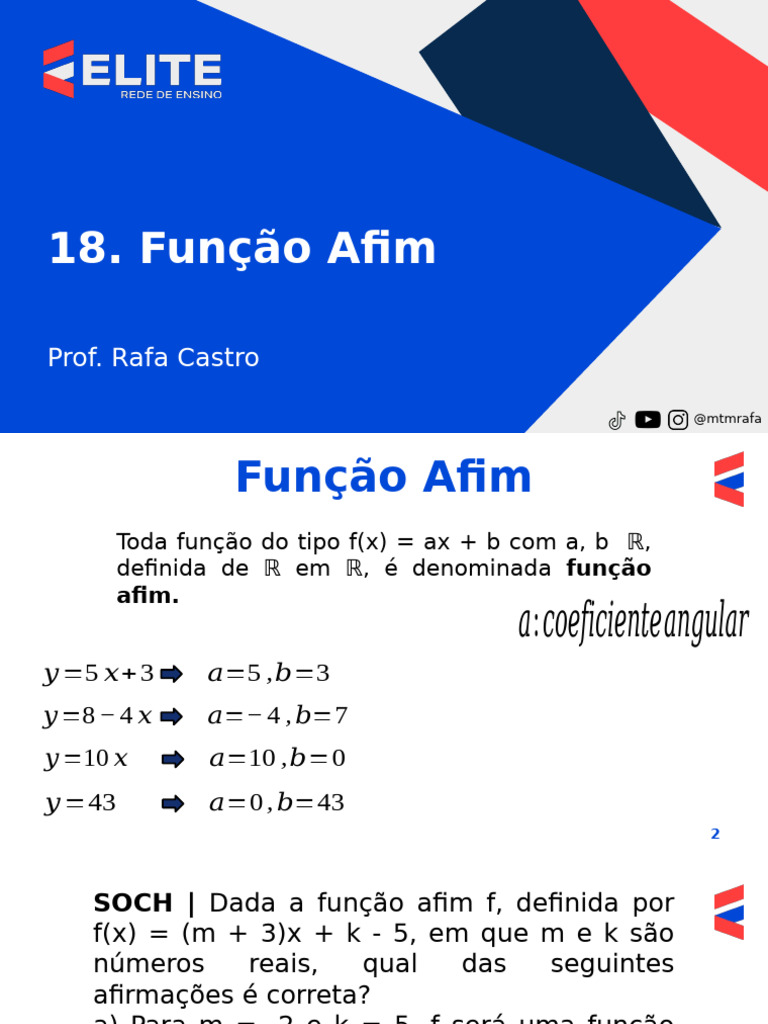 Aula 18 - Função Afim | PDF