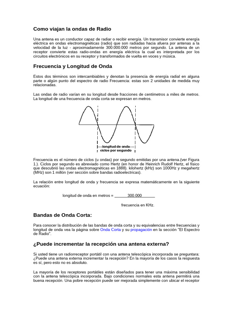 Ondas de Radio y Antenas | PDF