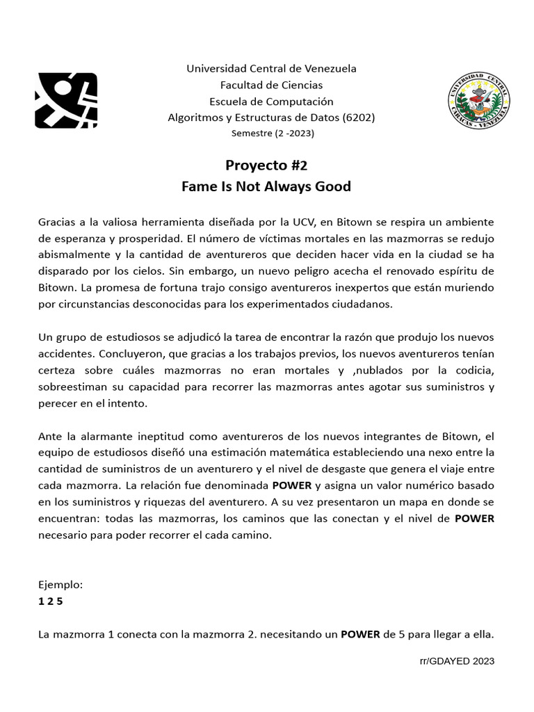 Proyecto#2 - Algoritmos y Estructura de Datos | PDF