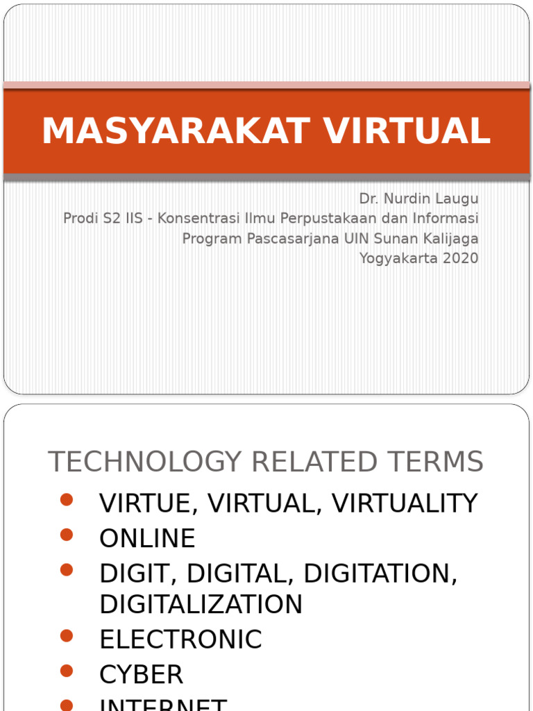 1 Masyarakat Virtual | PDF