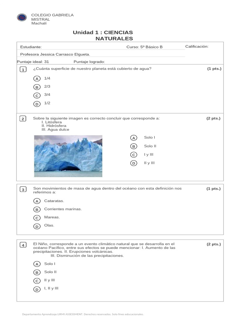 Unidad-1-Ciencias Naturales 5 Año B | PDF