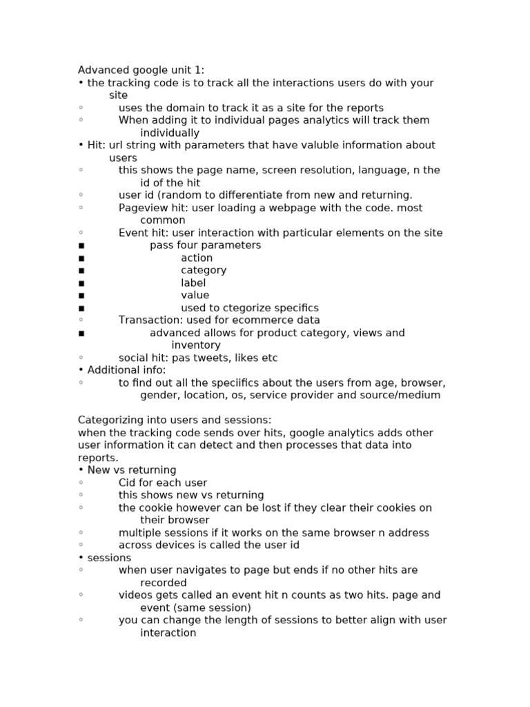 Advanced Google Unit 1 | PDF