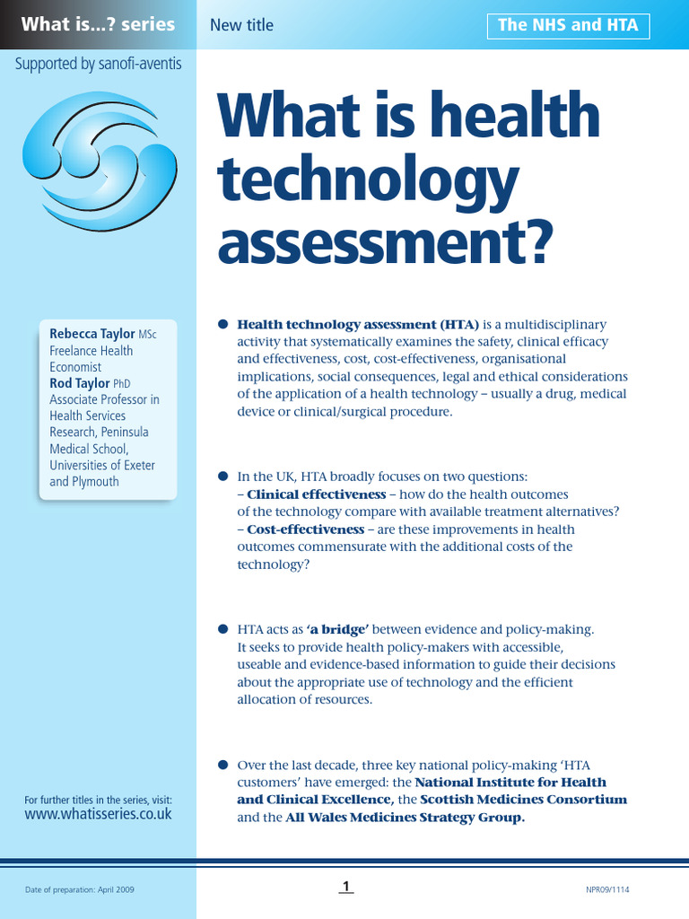What is Health Technology Assessment | PDF