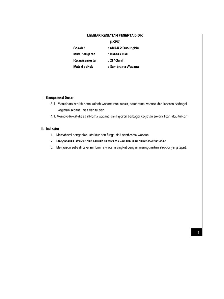 LKPD - Unduh Buku - 1-7 Halaman - FlipHTML5 | PDF