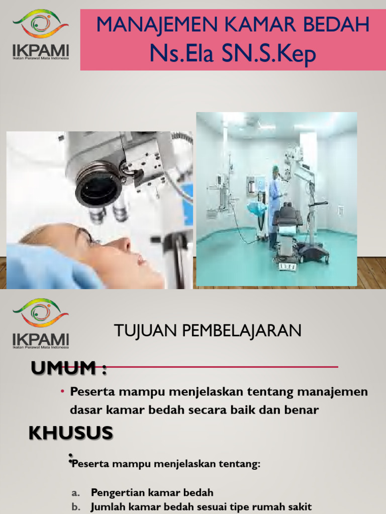 Konsep Dasar Kamar Bedah | PDF