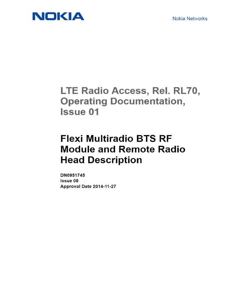 Manual RF Module Nokia Flexi Multiradio | PDF