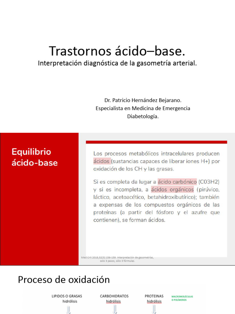 Trastornos Acido Base | PDF