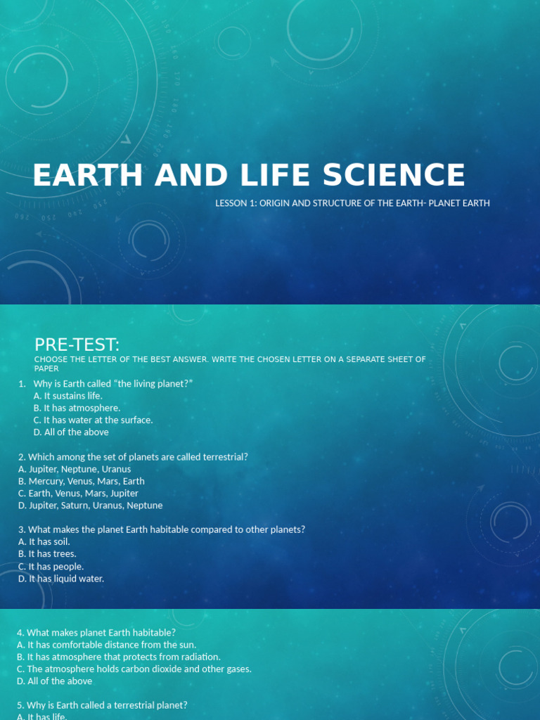 Earth and Life Science Q1-Lesson 1 | PDF