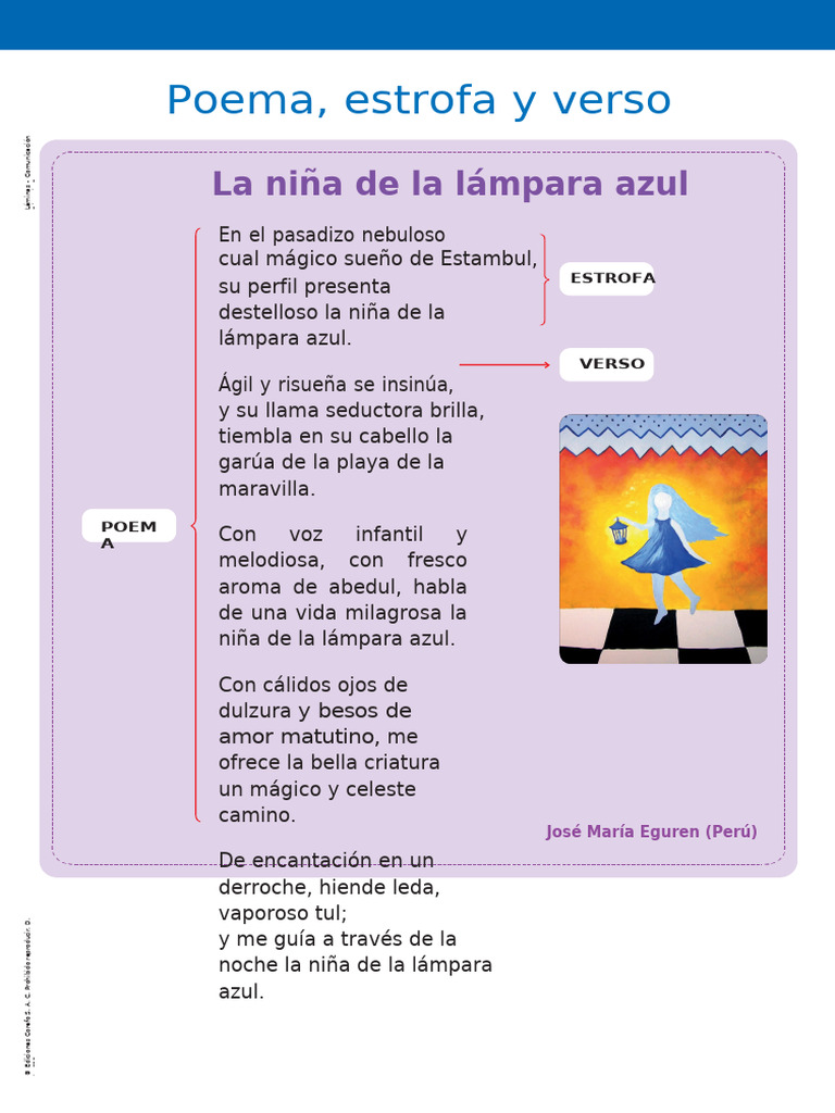 LÁMINA - Poema, Estrofa y Verso | PDF