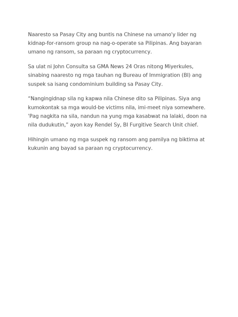 Naaresto Sa Pasay City Ang Buntis Na Chinese Na Umano | PDF Naaresto Sa Pasay City Ang Buntis Na Chinese Na Umano | PDF