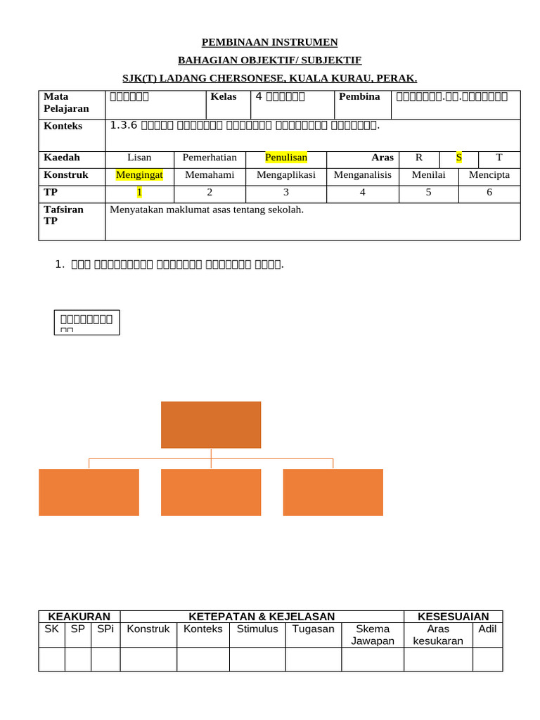 Instrumen Sej THN 4 | PDF