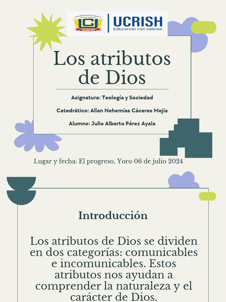 Pérez Alberto Los Atributos De Dios Pdf