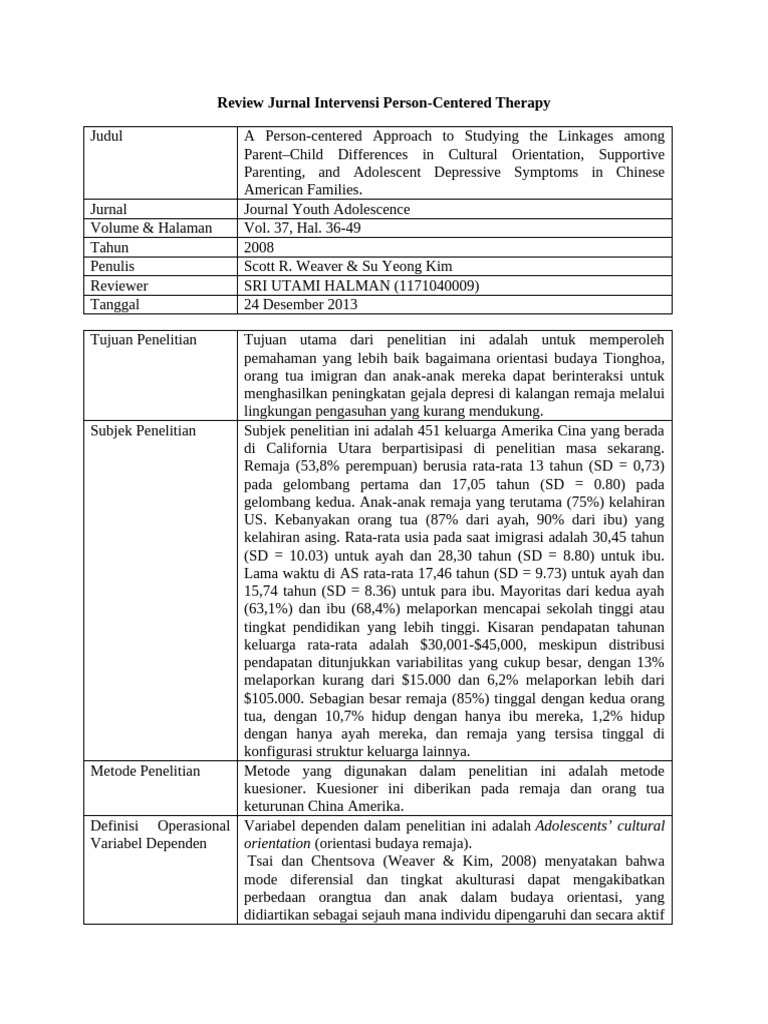 Contoh Review Jurnal | PDF
