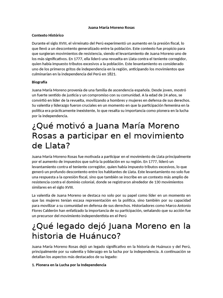 Juana María Moreno Rosas | PDF