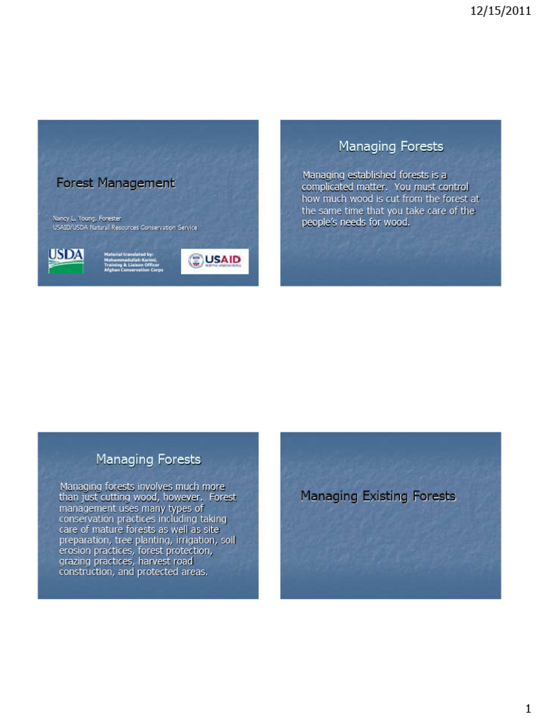 Forest Management Pdf