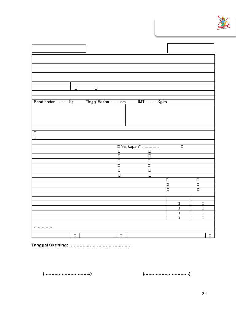 Lembar Skrining TBC | PDF