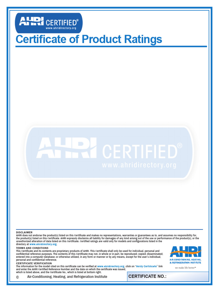 AHRICertificate | PDF