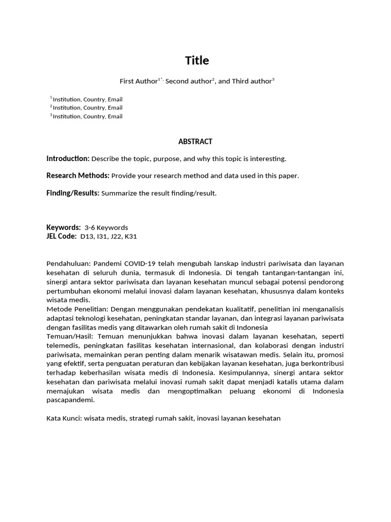 Abstract Template | PDF