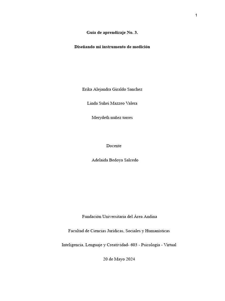 Eje 3 Diseñando Mi Instrumento de Medicion | PDF