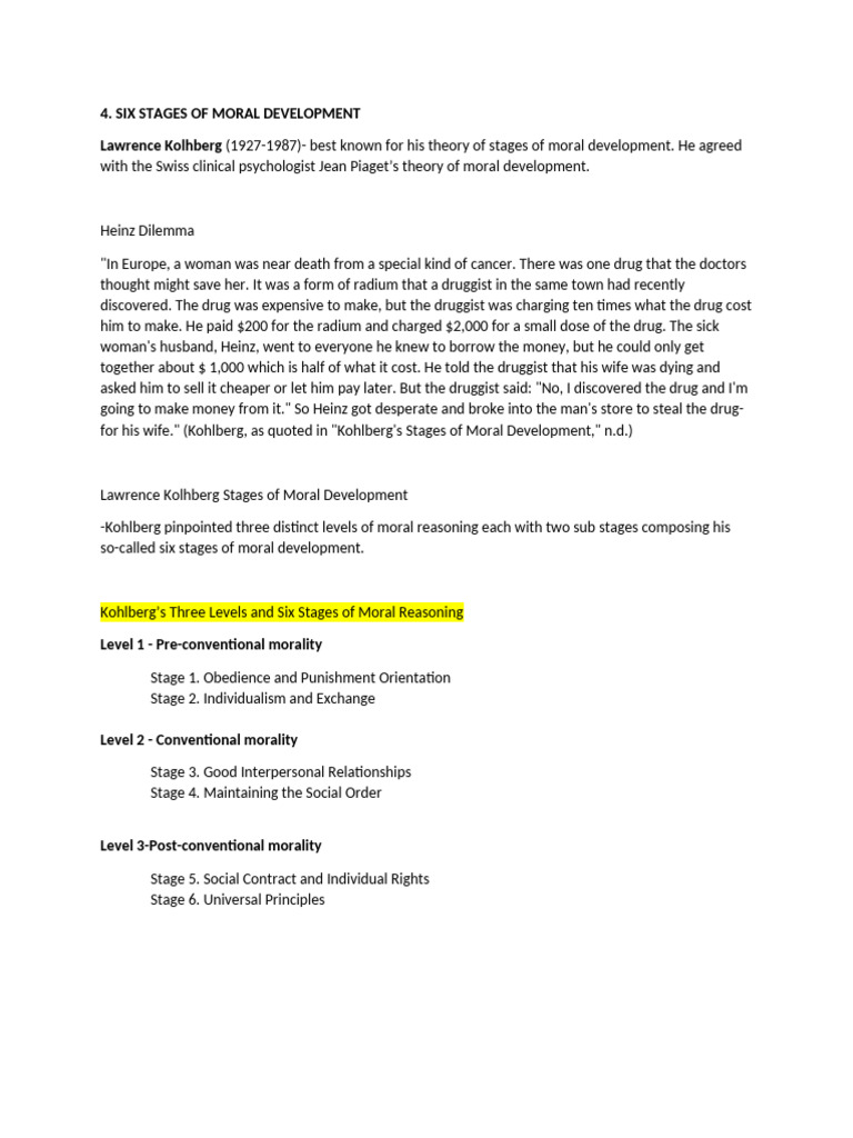 Kohlberg's Theory Report | PDF