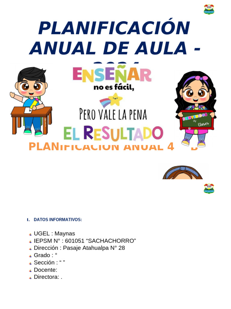 Planificacion Anual - 4to Grado - 2024 | PDF