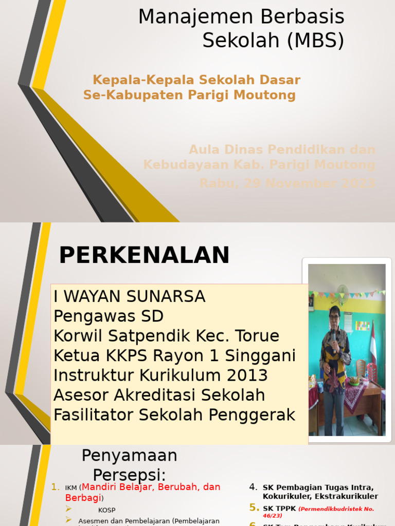 Manajemen Berbasis Sekolah (MBS) | PDF