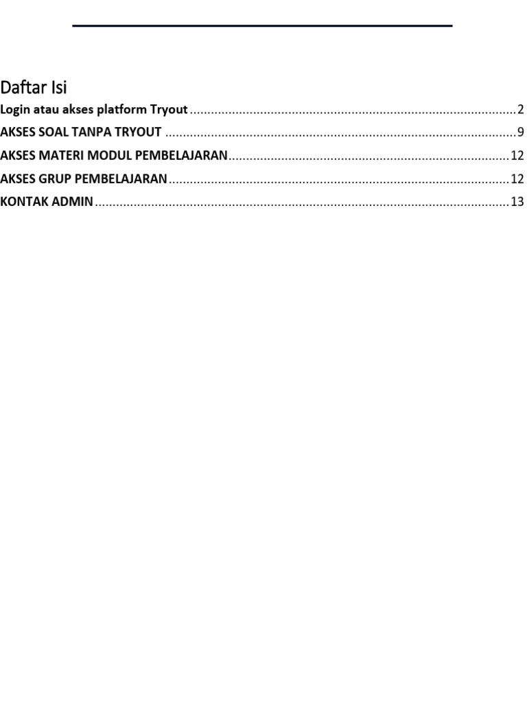 Akses Tryout Alfabet | PDF