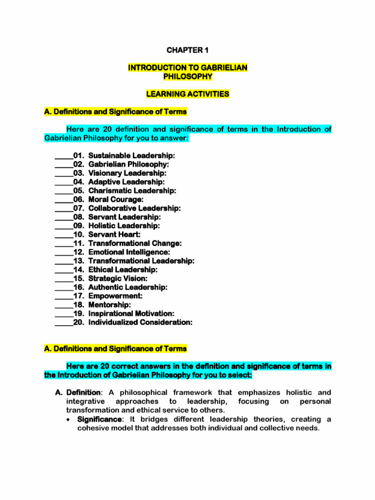 Cdsga1 Learningactivities Chapter1 | PDF